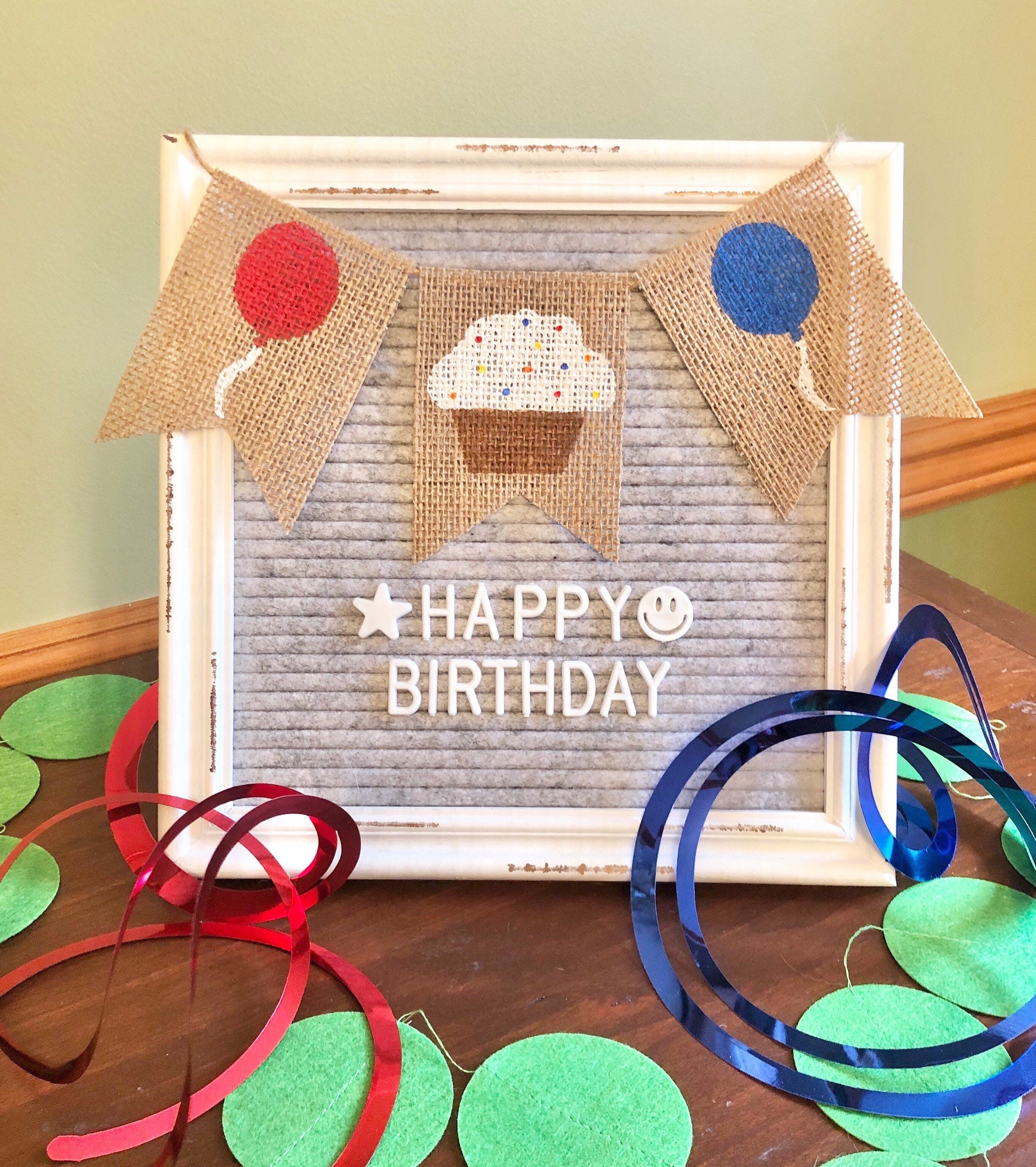 Tiered Tray Decor, Birthday Tiered Tray, Birthday Themed Banner ...