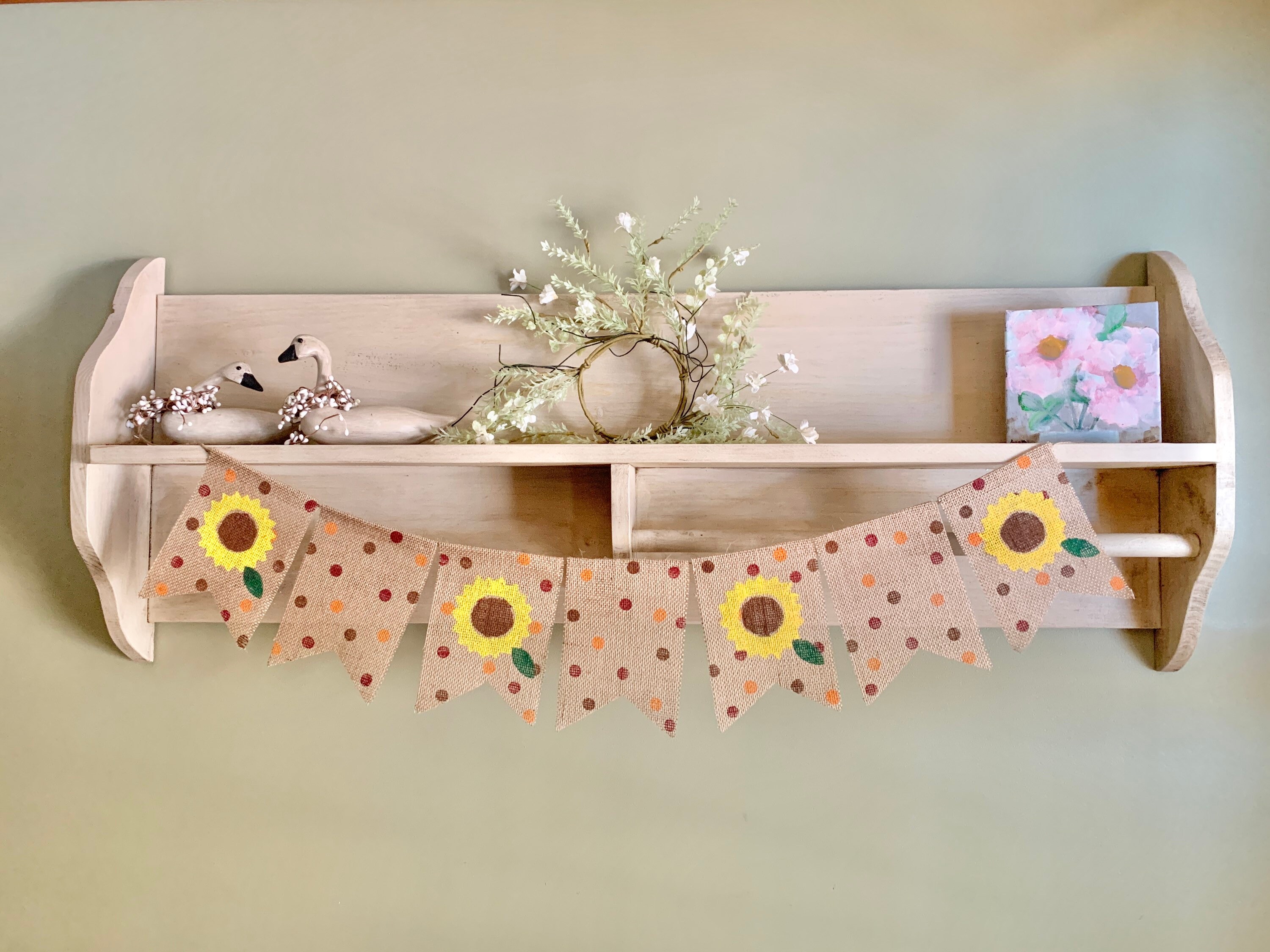 Sunflower Banner, Sunflower Burlap Banner, Fall Banner - Etsy
