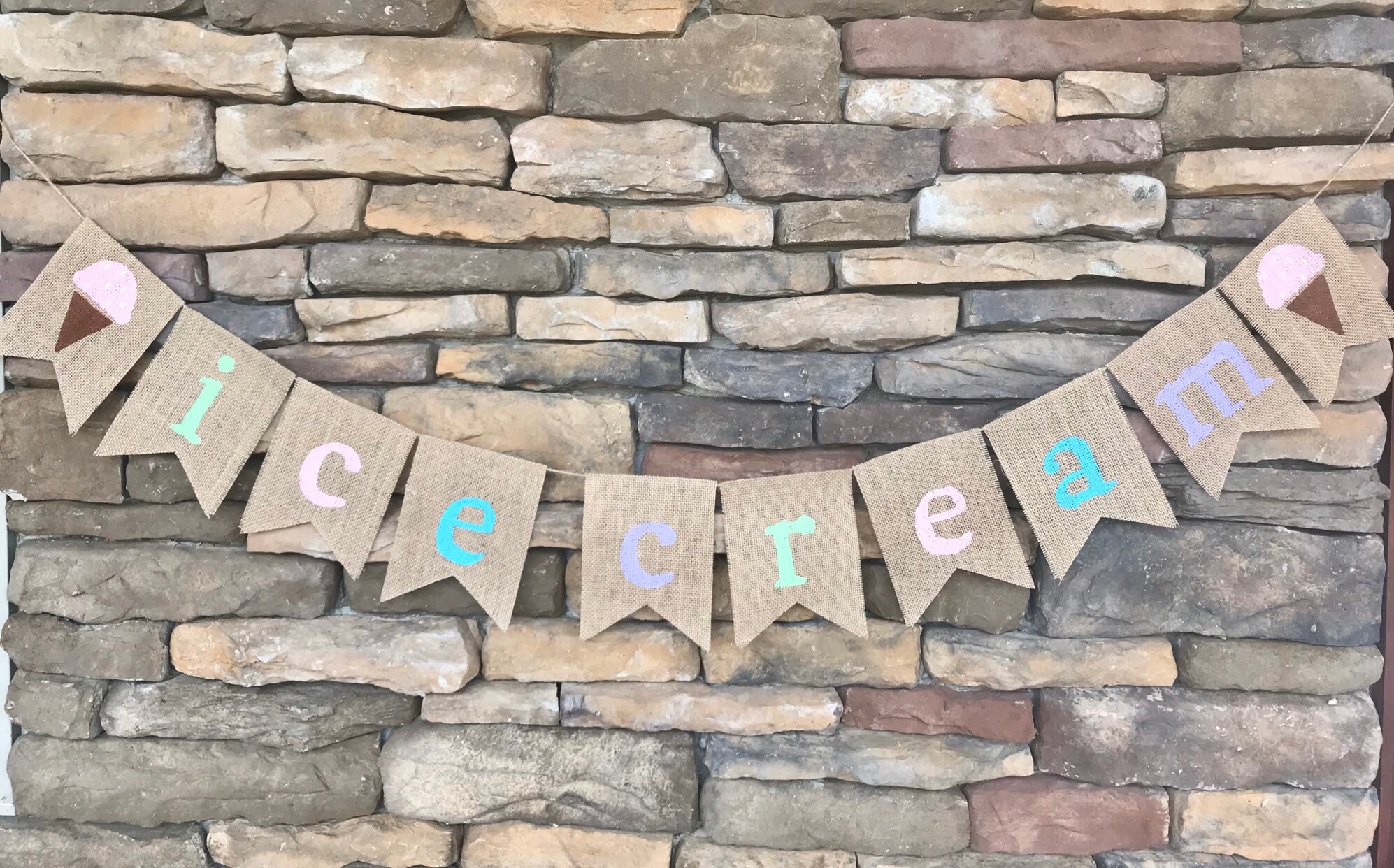 Ice Cream Banner, Ice Cream Birthday Banner, Ice Cream Party, Ice Cream ...