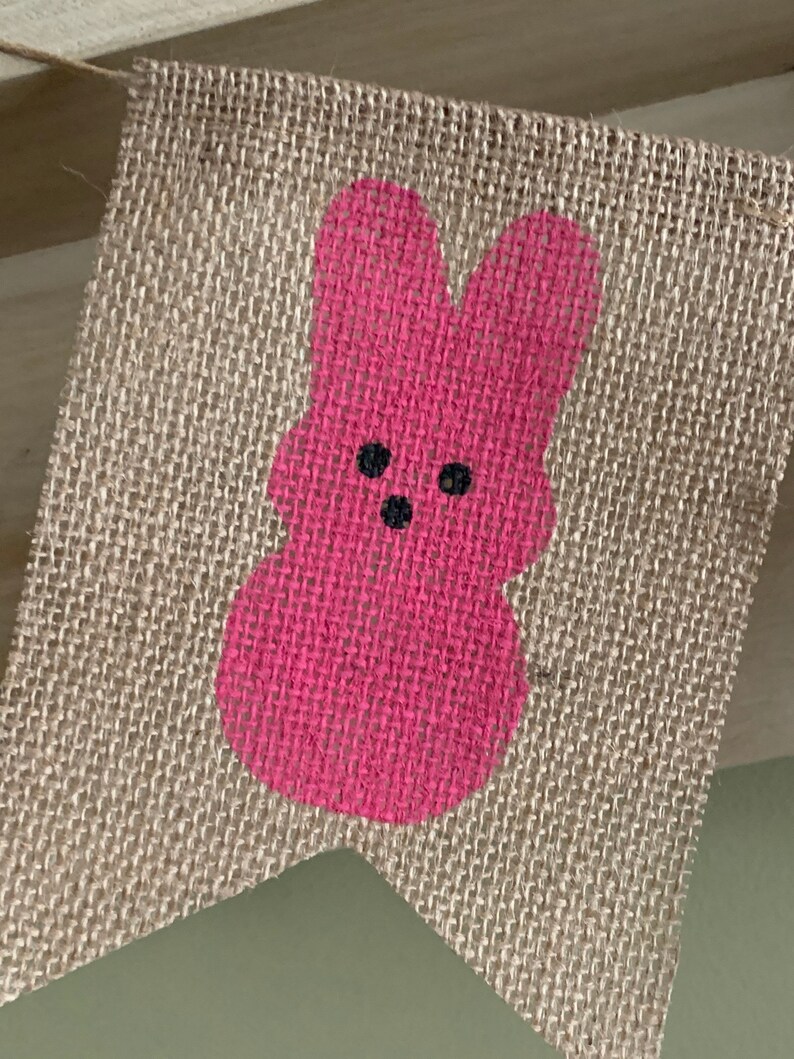 Peep Burlap Banner Easter Banner Easter Decor Easter | Etsy
