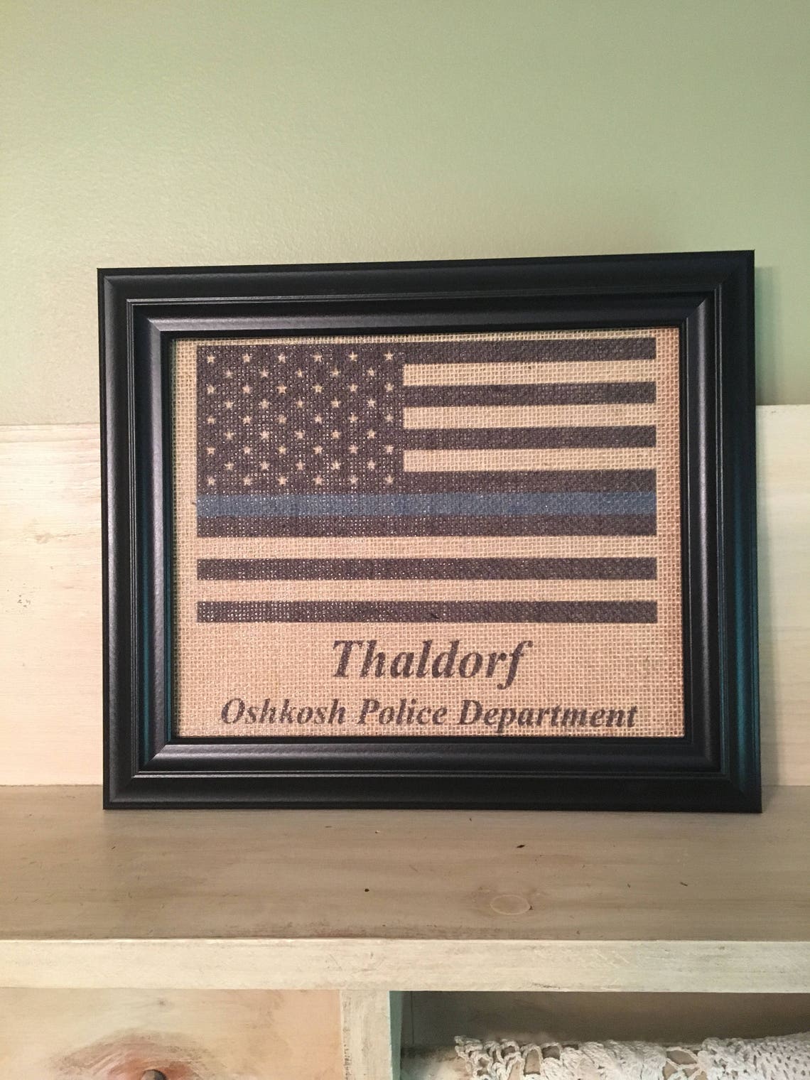Thin Blue Line Print Personalized Police Officer Gift - Etsy