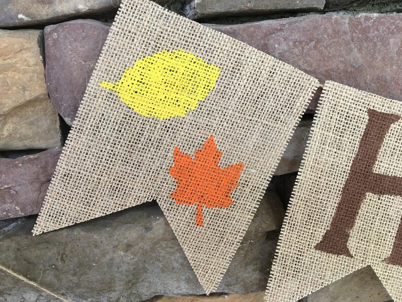 Happy Fall Burlap Banner Happy Fall Banner Burlap Banner - Etsy