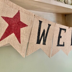Welcome Banner, Welcome Burlap Banner, Welcome Burlap Garland ...