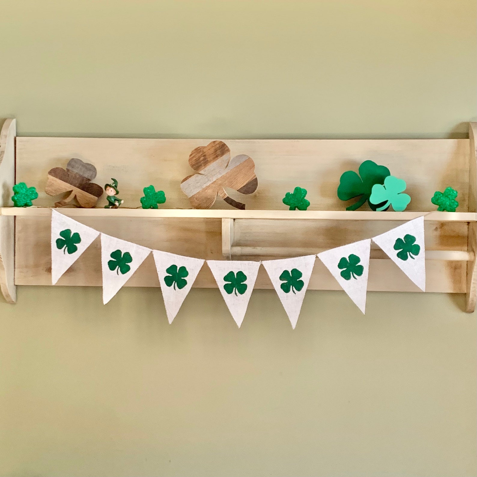 St Patrick's Day Banner, St Patrick's Day Decor, Shamrock Garland ...