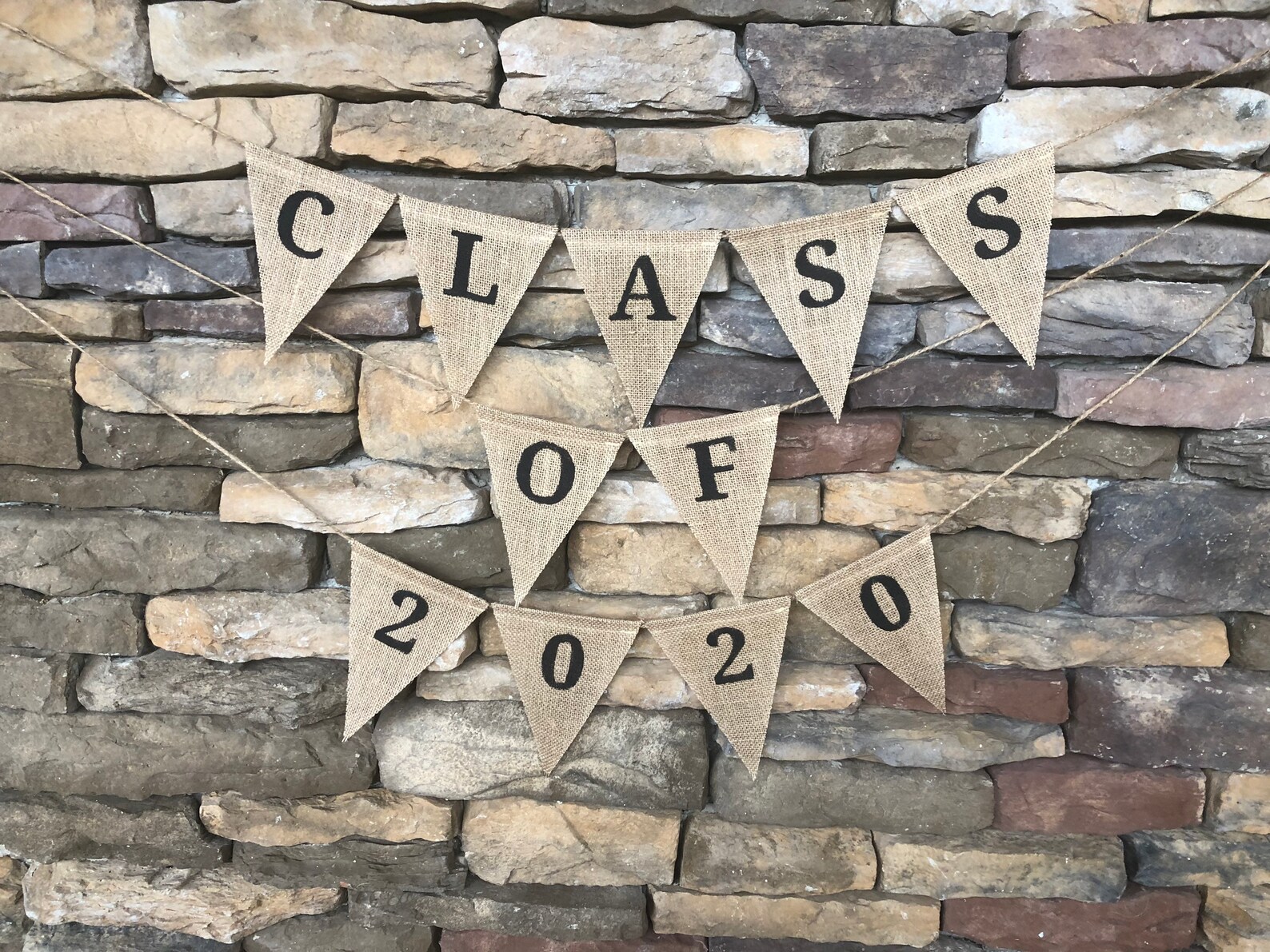 Graduation Burlap Banner, Class of Banner, Graduation Party Decor ...