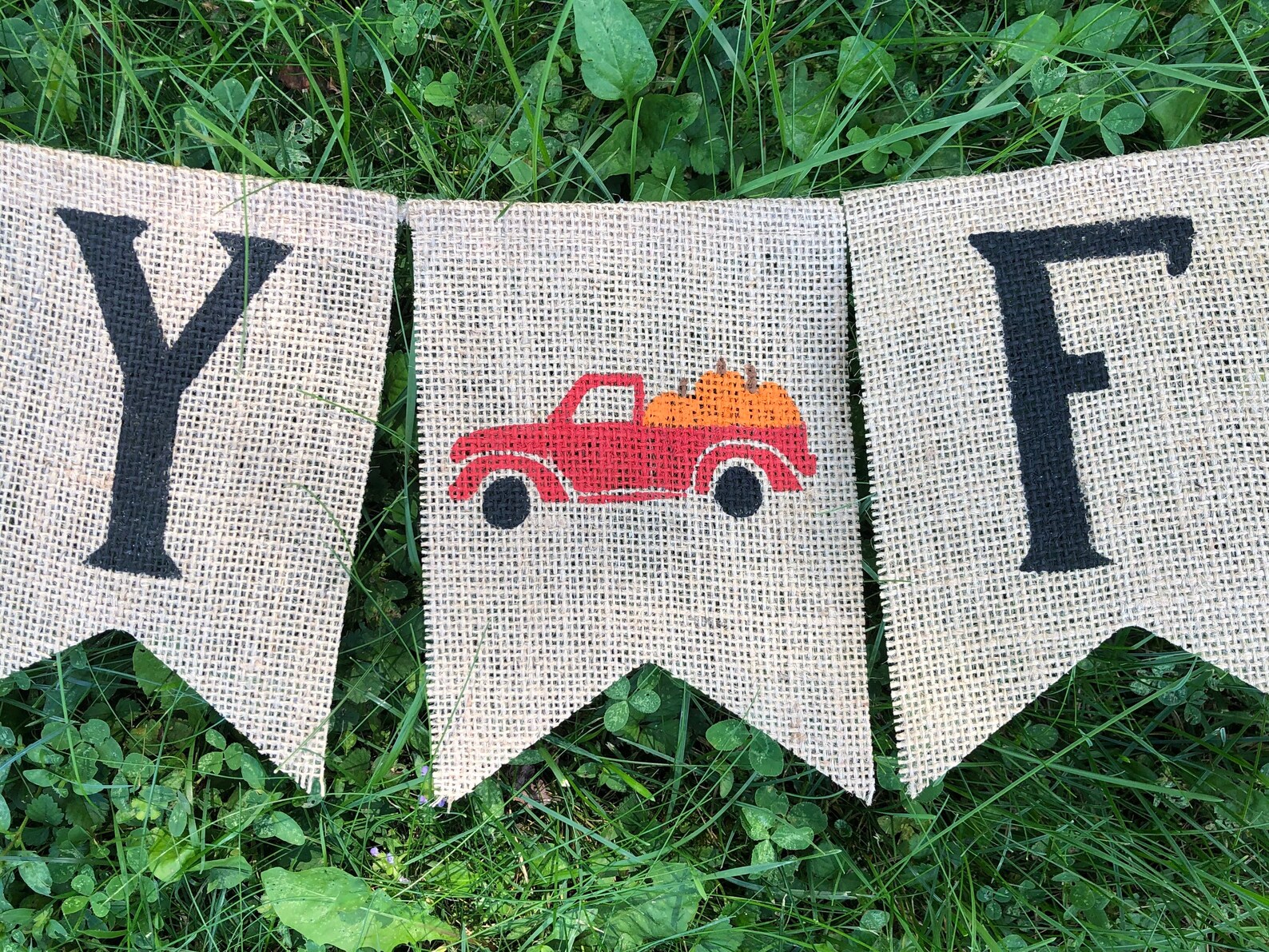 Happy Fall Burlap Banner Happy Fall Banner Fall Banner | Etsy