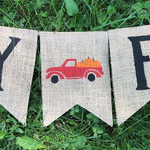 Happy Fall Burlap Banner, Happy Fall Banner, Fall Banner, Happy Fall ...