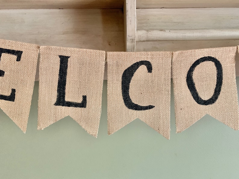 Welcome Banner, Welcome Burlap Banner, Welcome Burlap Garland ...
