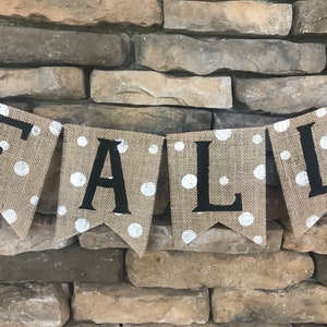 Fall Burlap Banner, Fall Banner, Fall Garland, Fall Decor, Fall Burlap ...