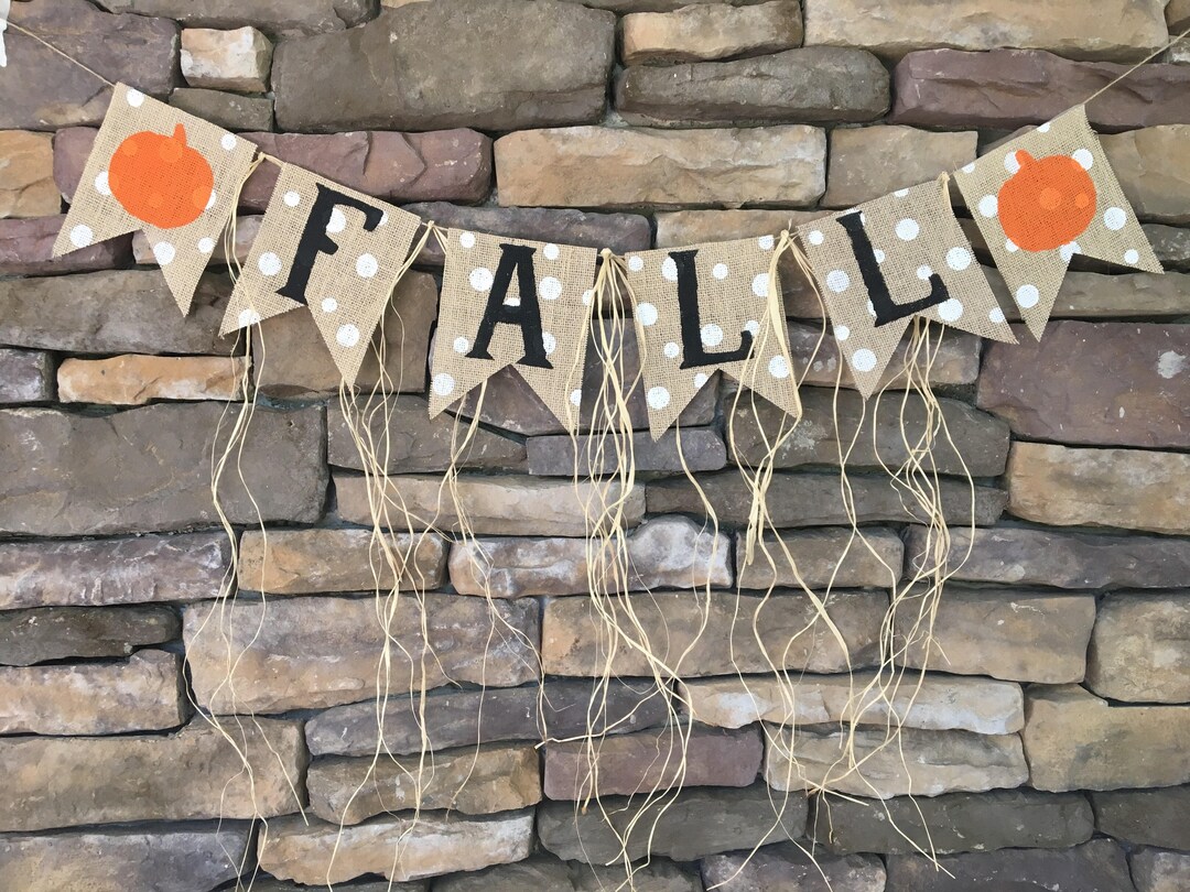 Fall Burlap Banner, Fall Banner, Fall Garland, Fall Decor, Fall Burlap ...
