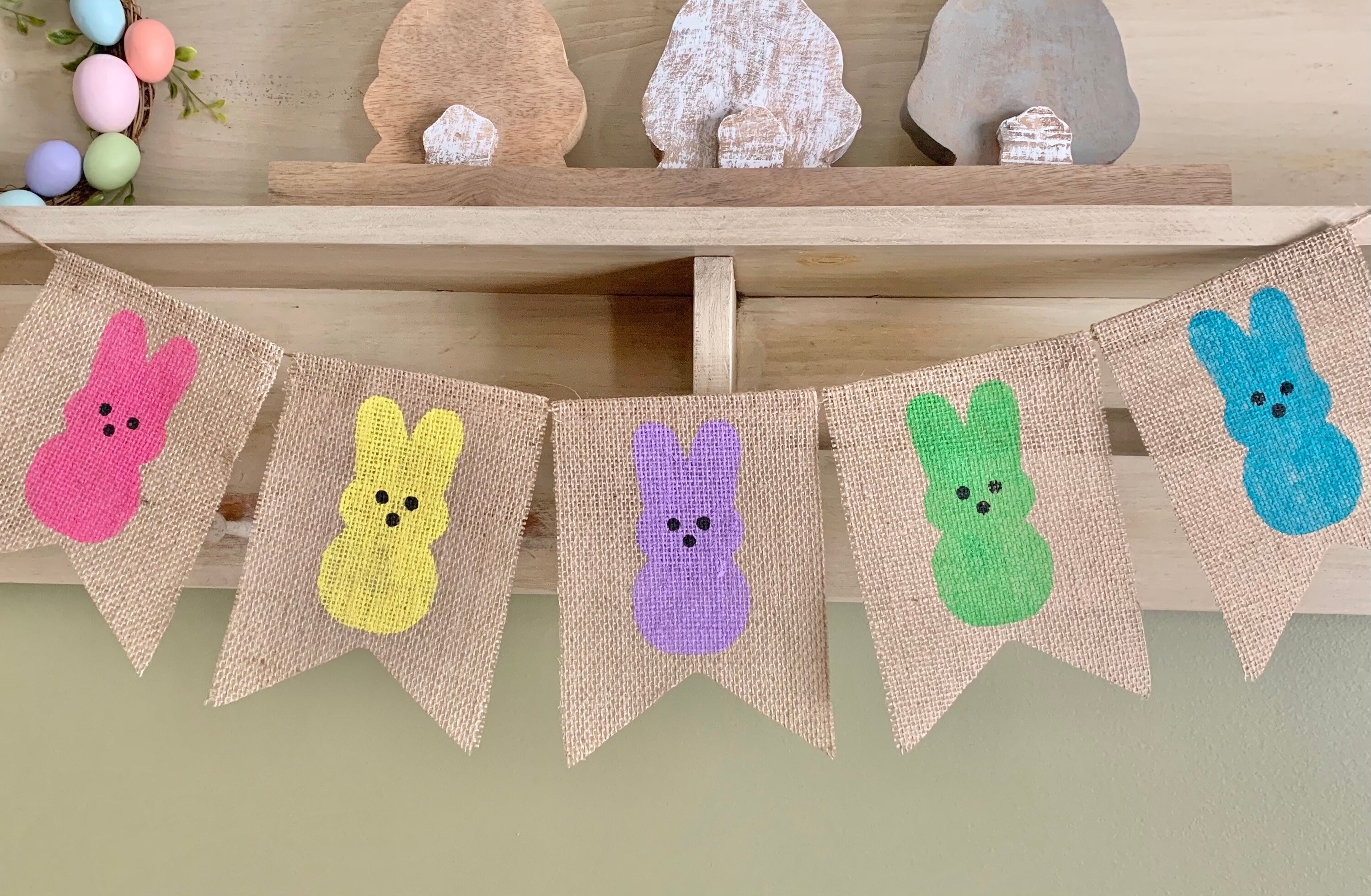 Peep Burlap Banner Easter Banner Easter Decor Easter | Etsy