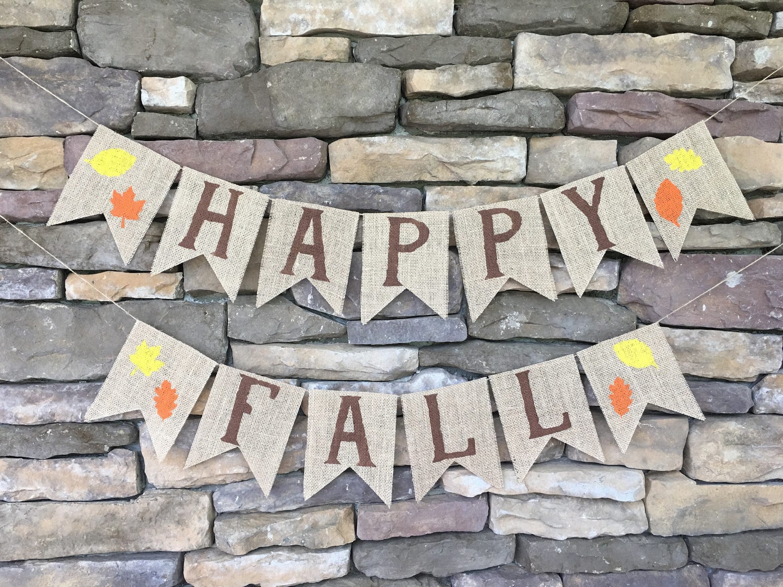 Happy Fall Burlap Banner Happy Fall Banner Burlap Banner - Etsy