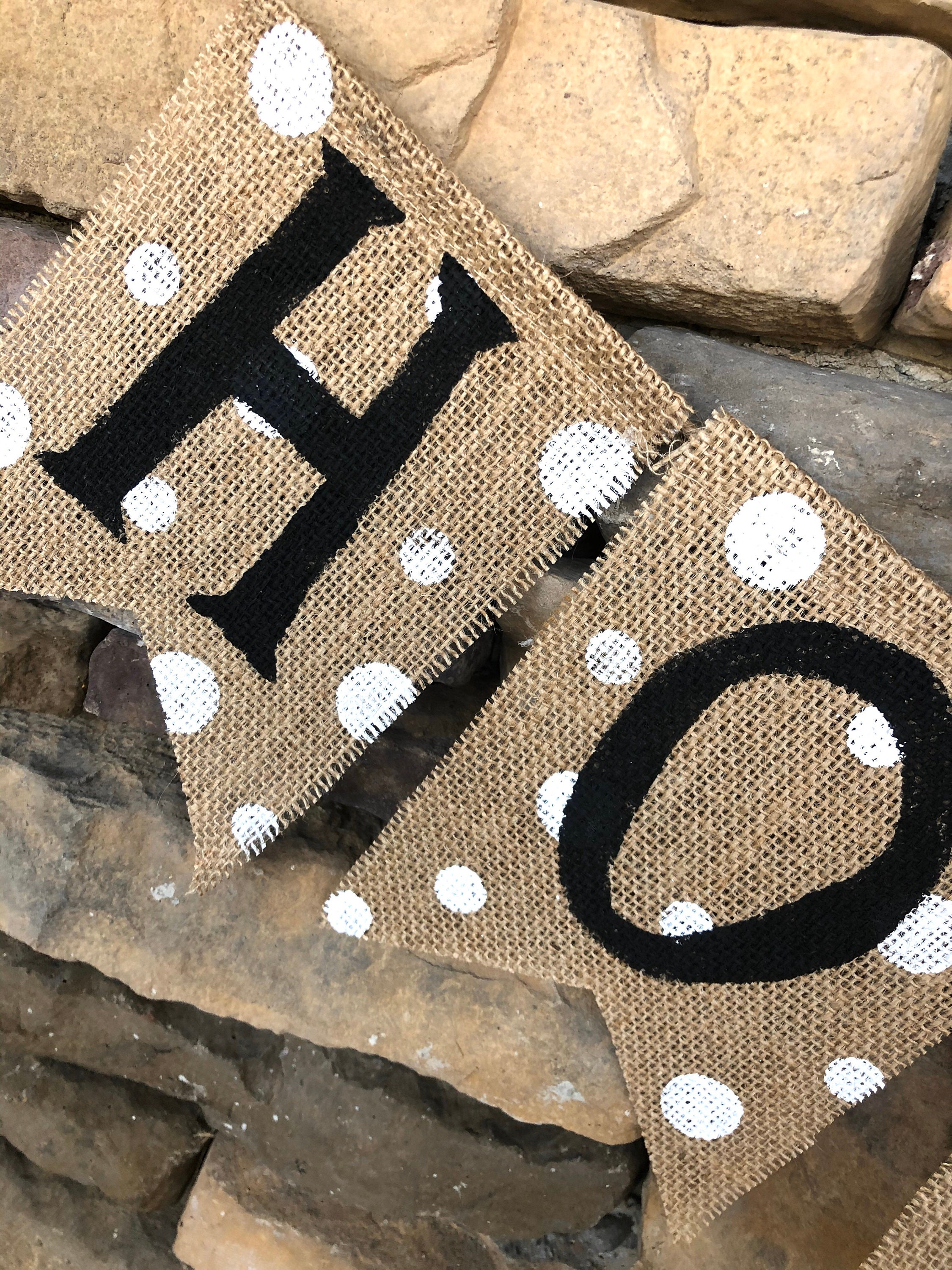 Ho Ho Ho banner Christmas banner Santa hat banner Christmas | Etsy