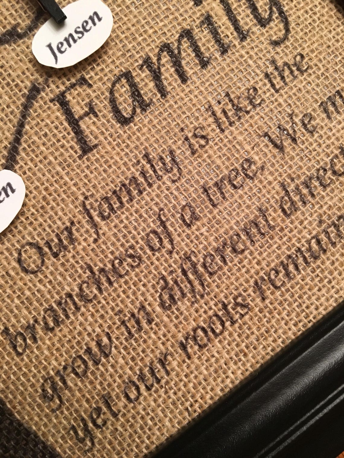 Family Tree Burlap Print Personalized Family Tree Sign - Etsy