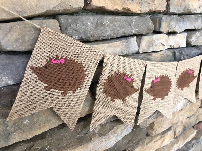 Hedgehog Garland Hedgehog Party Banner Happy Birthday | Etsy