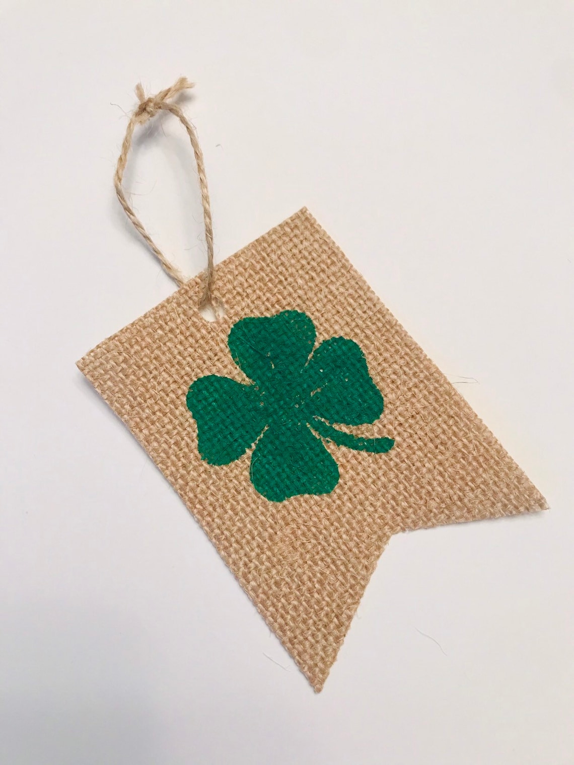 Shamrock Tags Shamrock Burlap Tags Shamrock Tree Ornaments - Etsy
