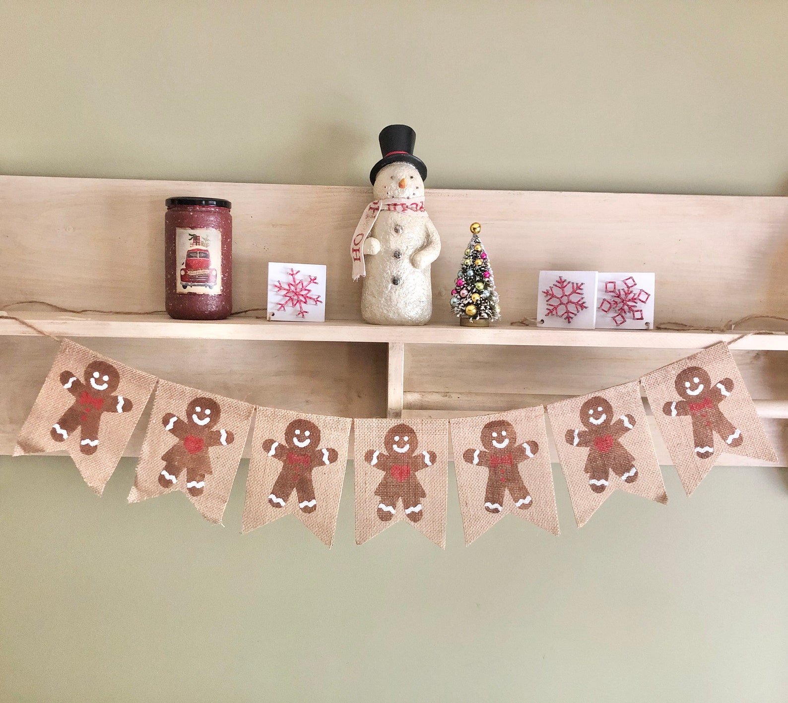 Gingerbread Banner Gingerbread Christmas Banner Gingerbread - Etsy