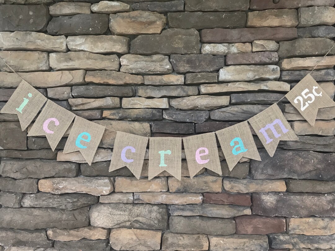 Ice Cream Banner, Ice Cream Birthday Banner, Ice Cream Party, Ice Cream ...