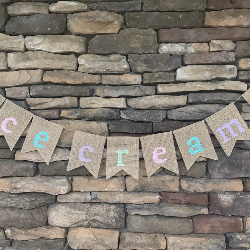 Ice Cream Party Banner - Etsy