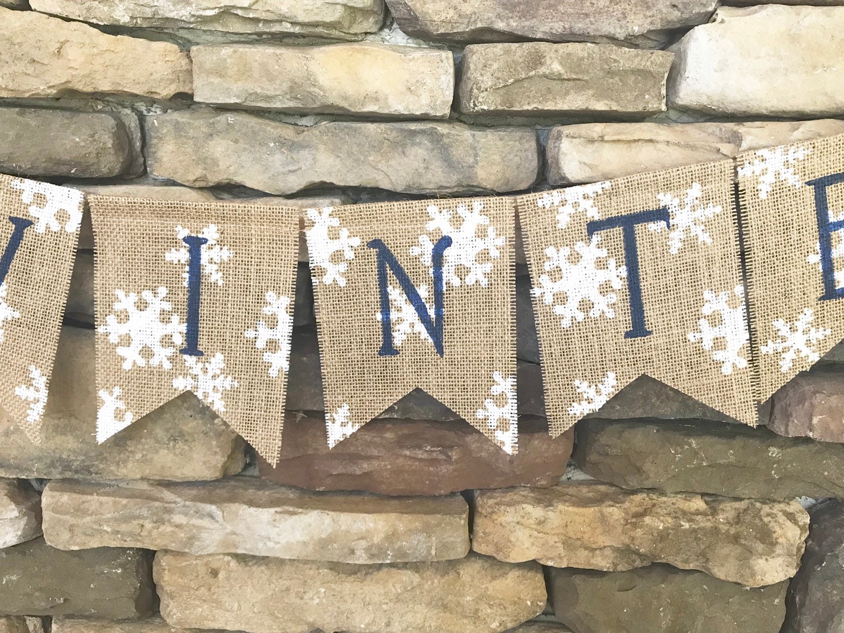 Winter banner Winter decoration winter burlap banner burlap | Etsy