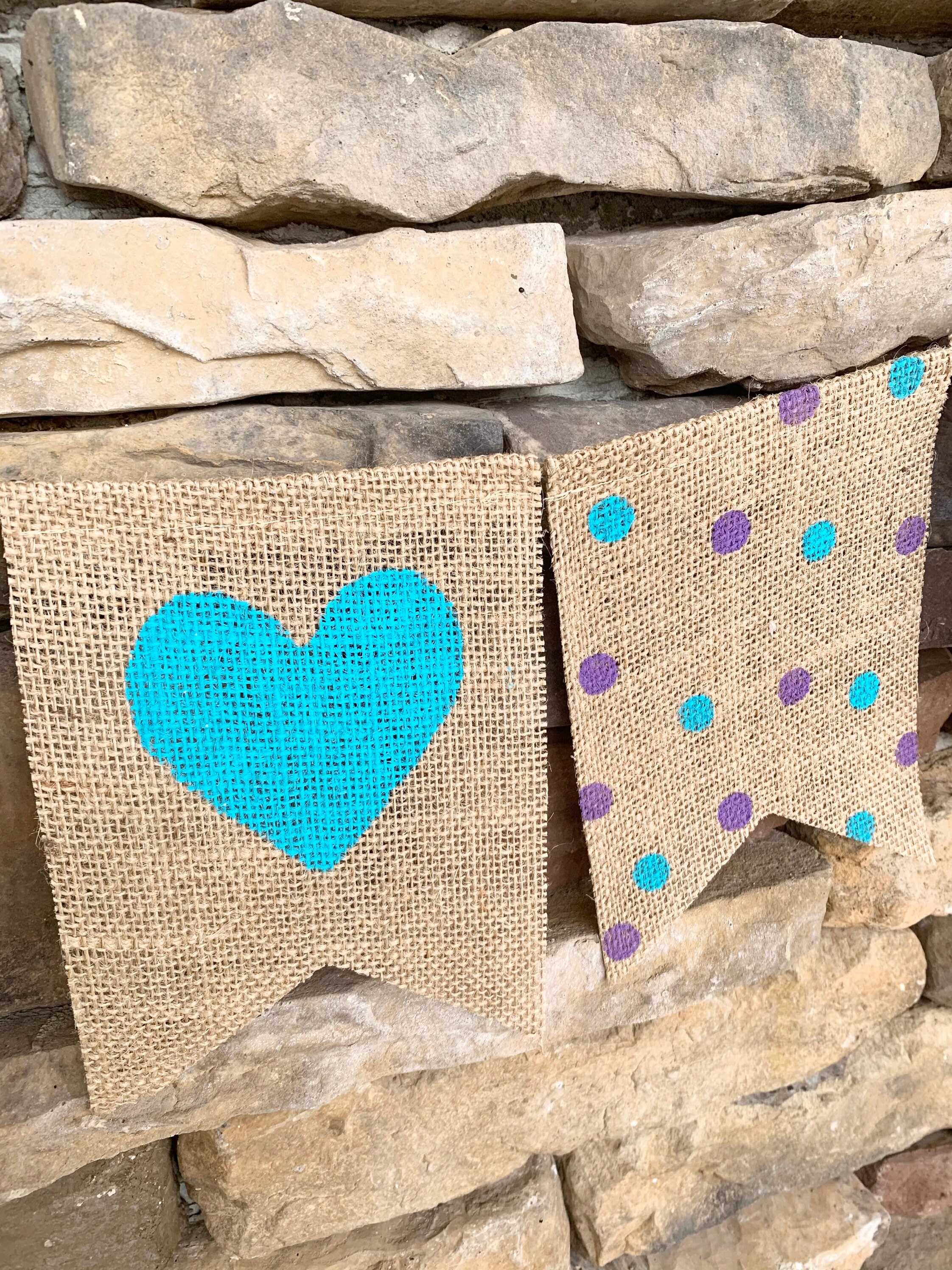 Valentine banner Valentine burlap banner Valentine's Day | Etsy