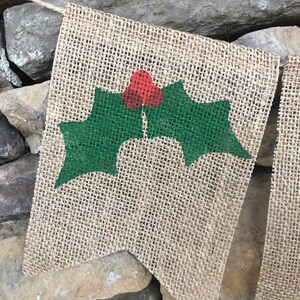 Joy Christmas Banner, Holly Berry Banner, Christmas Mantel Decor, Joy ...