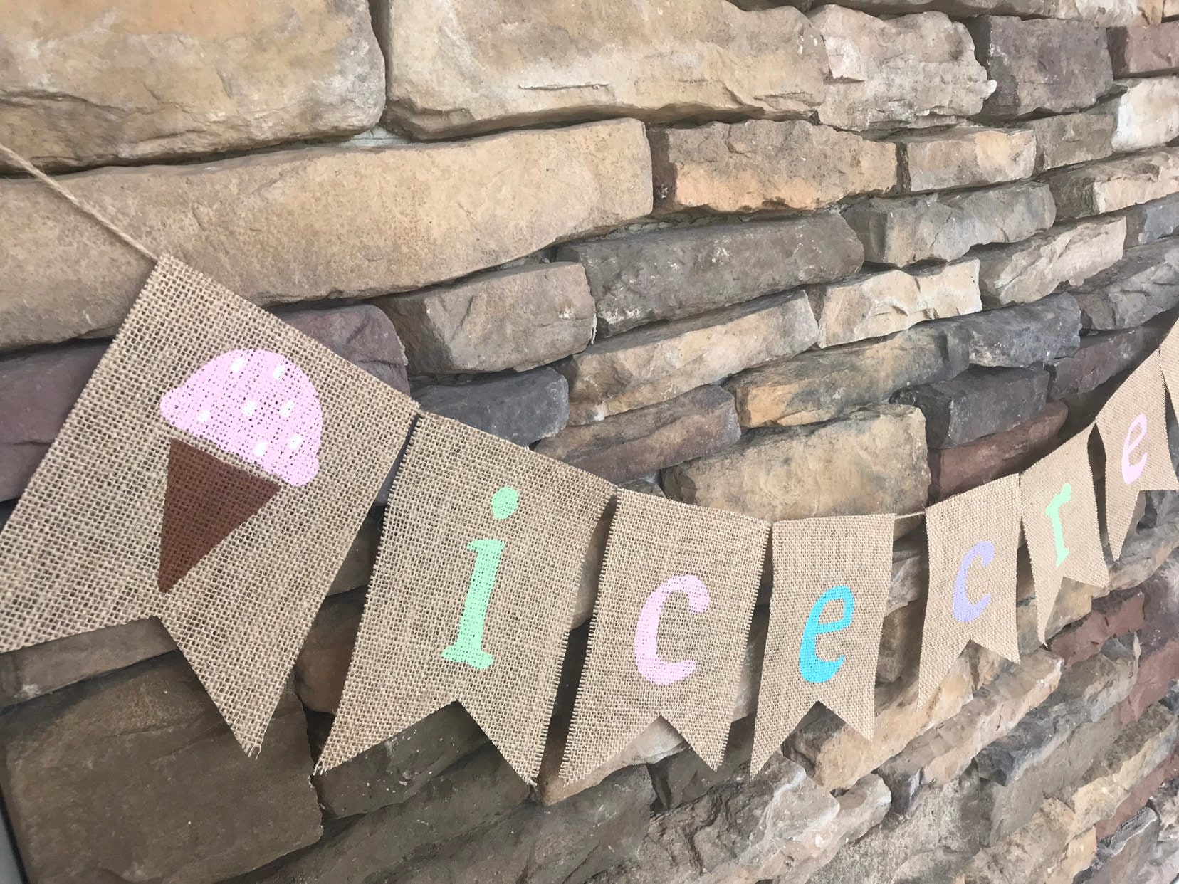 Ice Cream Banner, Ice Cream Birthday Banner, Ice Cream Party, Ice Cream ...