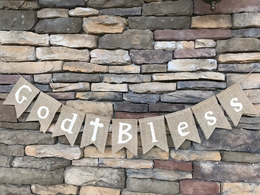 God Bless Banner, Christening Banner, Baptism Banner, First Communion ...