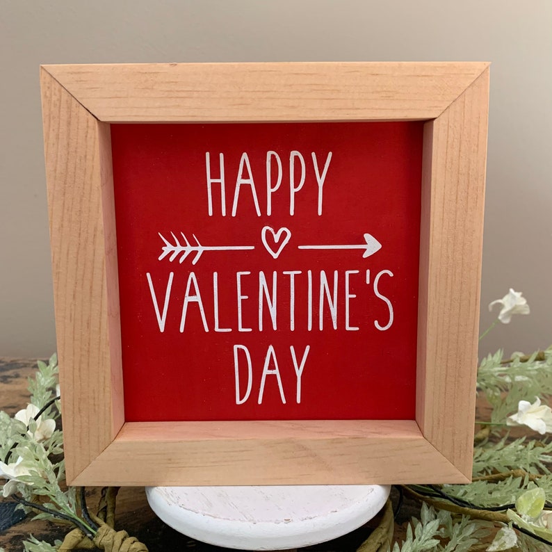 Valentine’s Day Sign, Farmhouse Sign, Tiered Tray Decor - Etsy