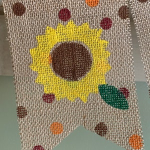 Sunflower Banner, Sunflower Burlap Banner, Fall Banner - Etsy