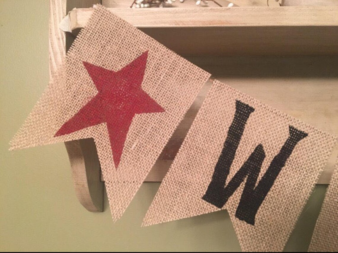 Welcome banner Welcome burlap banner Welcome burlap garland | Etsy