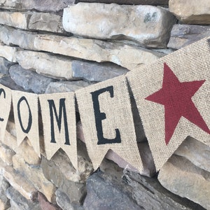 Welcome Banner, Welcome Burlap Banner, Welcome Burlap Garland ...