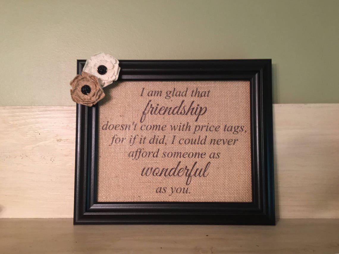 Gift for Friend Friendship Gift Friendship Quote Friend | Etsy