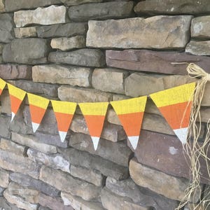 Candy Corn Burlap Banner, Candy Corn Banner, Candy Corn Decor ...