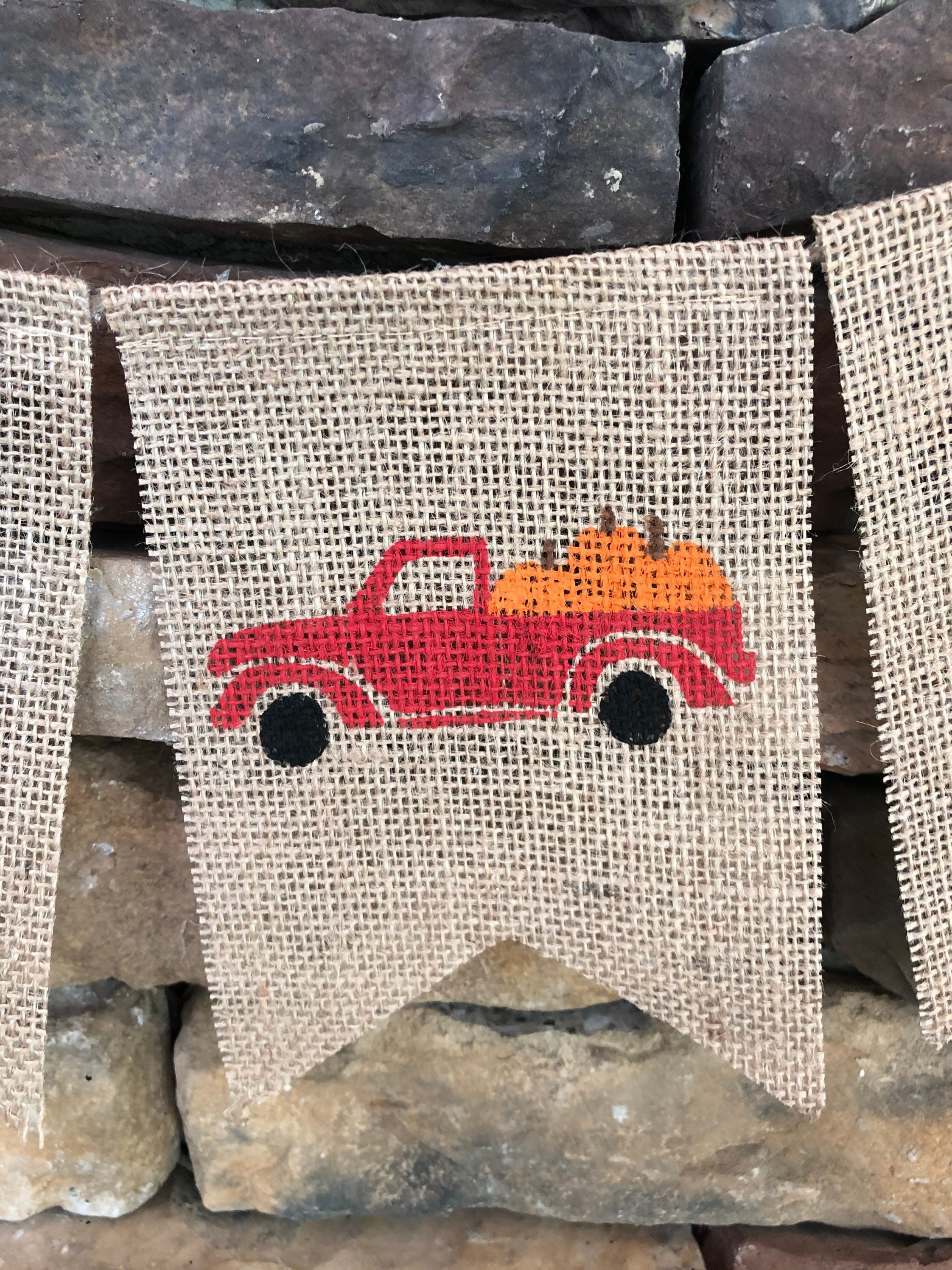 Happy Fall Burlap Banner Happy Fall Banner Fall Banner | Etsy