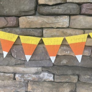 Candy Corn Burlap Banner, Candy Corn Banner, Candy Corn Decor ...