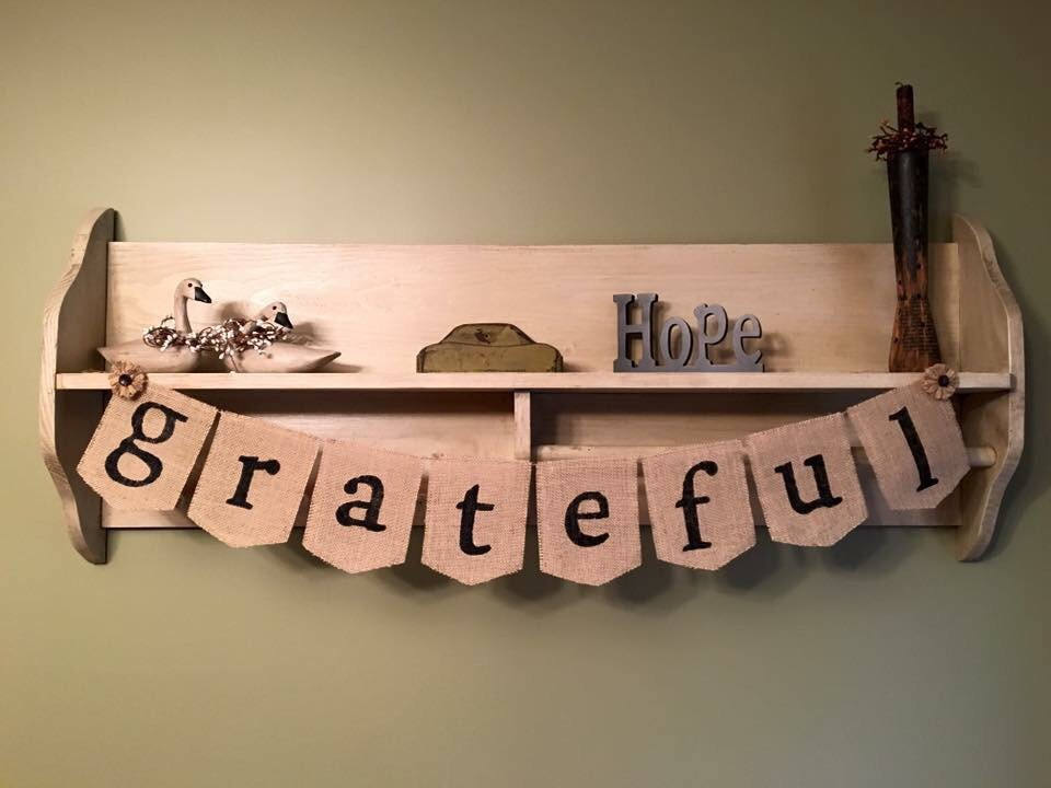 Grateful burlap banner Thanksgiving banner Grateful banner | Etsy
