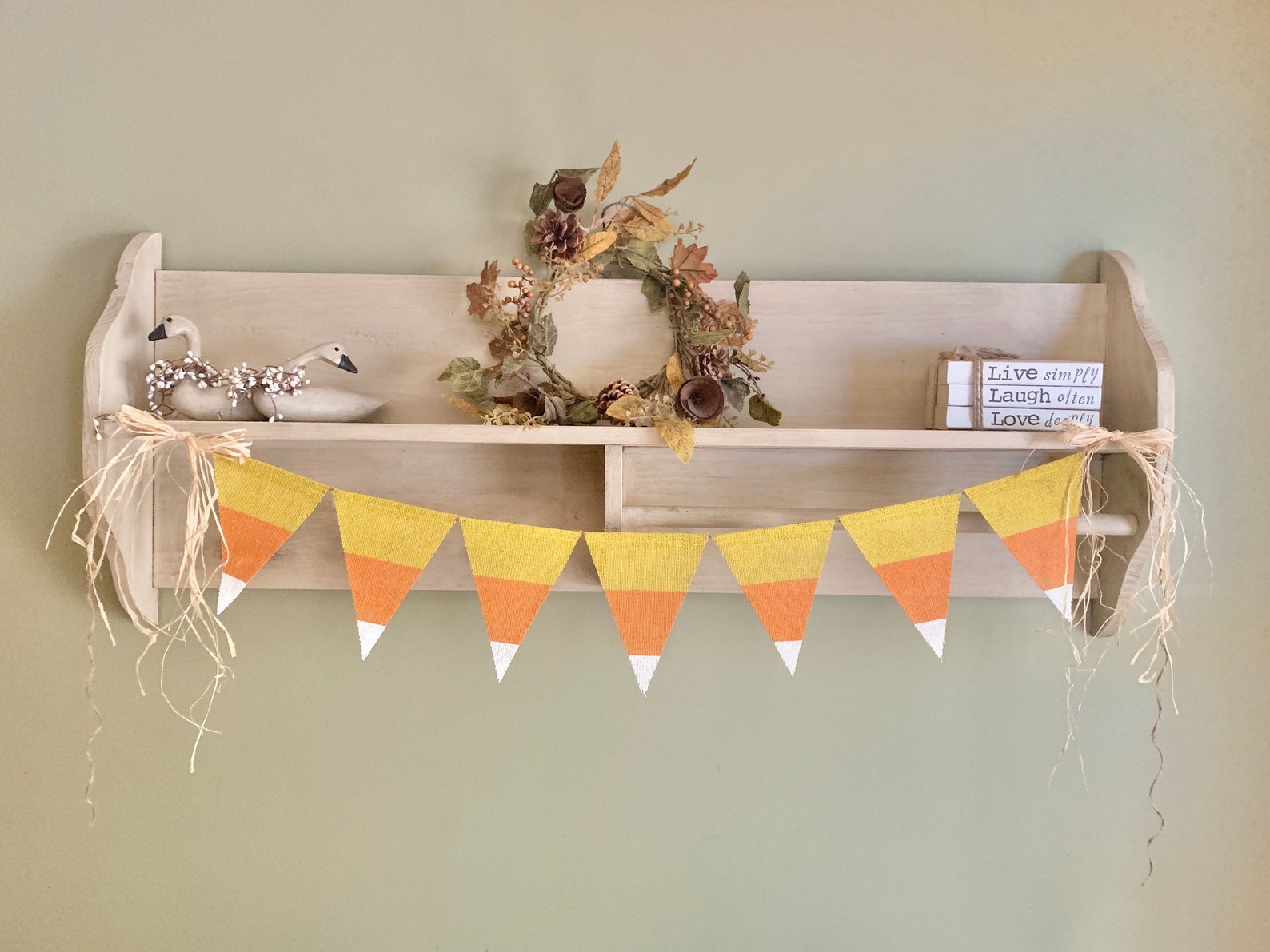 Candy Corn Burlap Banner Candy Corn Banner Candy Corn Decor - Etsy