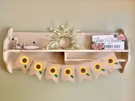 Sunflower Banner Sunflower Burlap Banner Fall Banner - Etsy