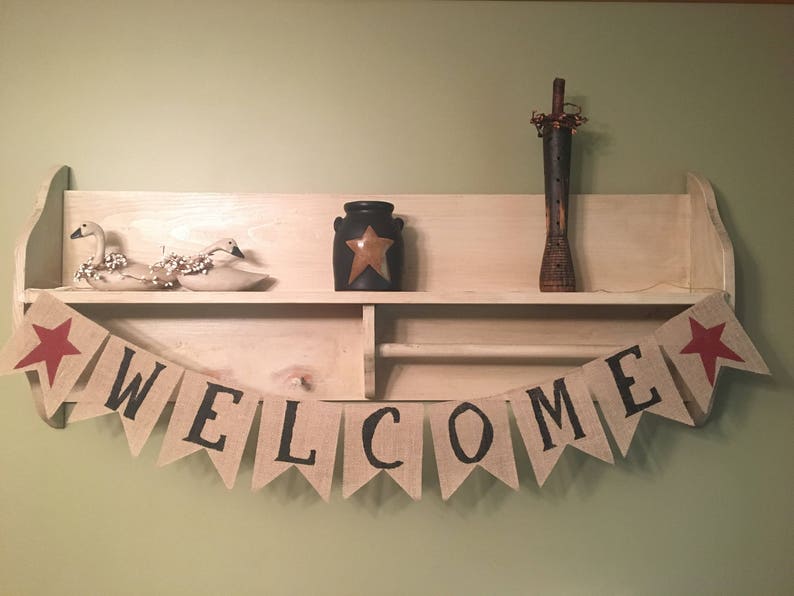 Welcome banner Welcome burlap banner Welcome burlap garland | Etsy