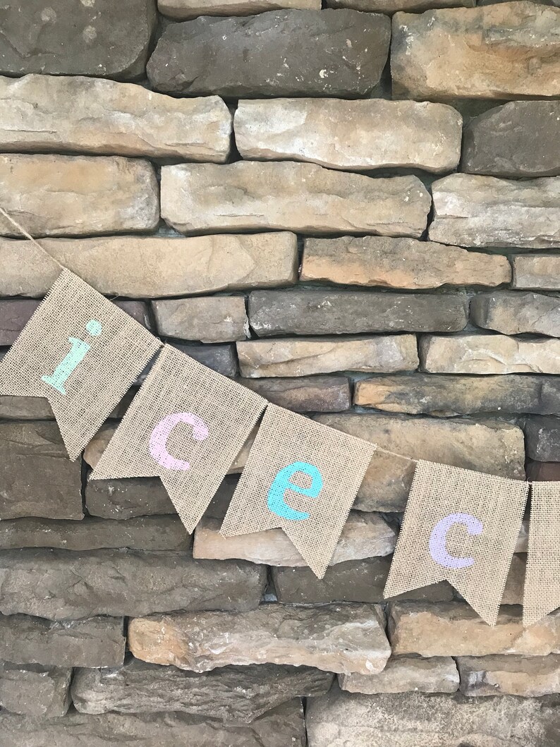 Ice Cream Banner, Ice Cream Birthday Banner, Ice Cream Party, Ice Cream ...