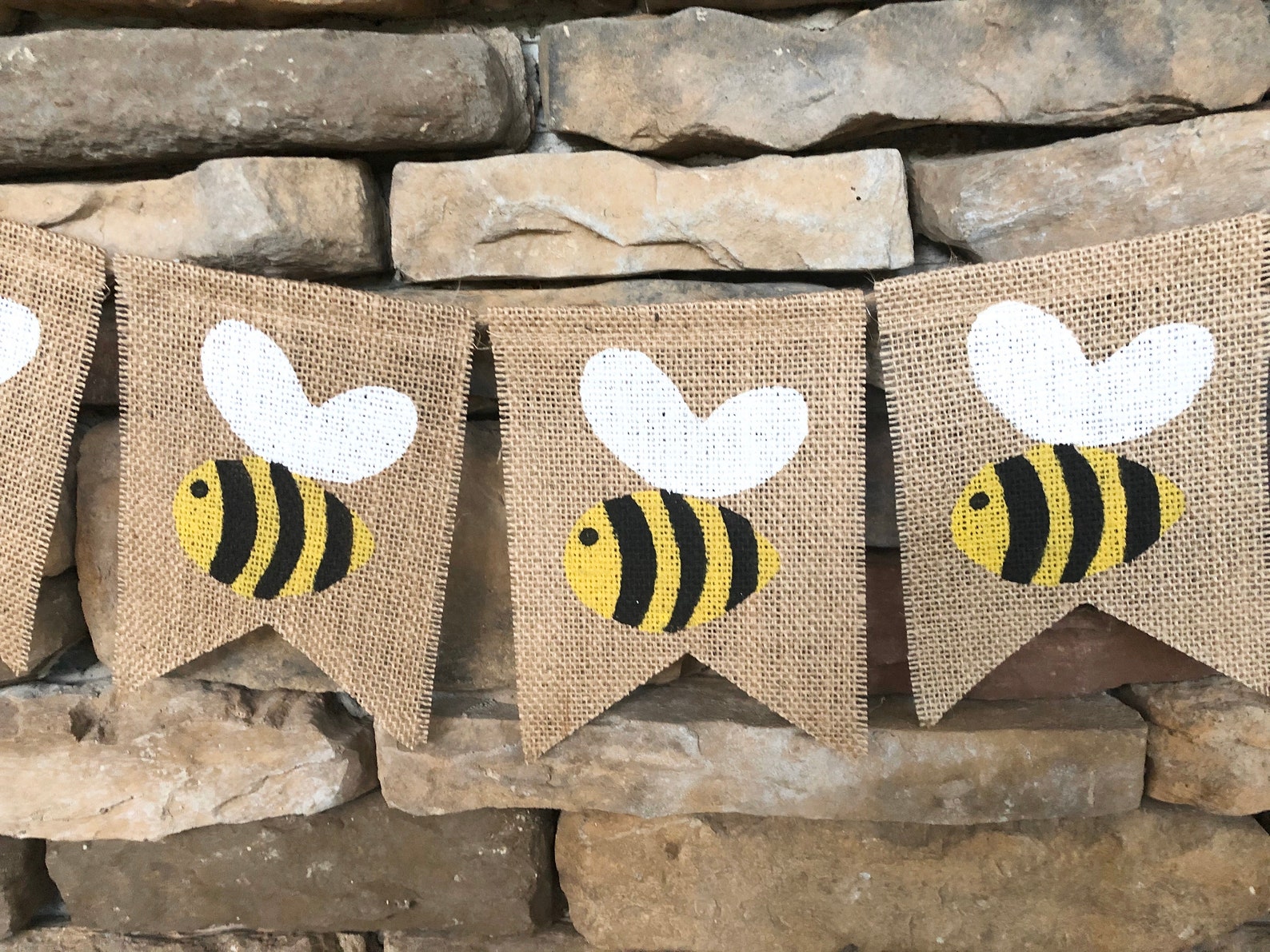 Bumblebee garland bee party banner happy beeday banner bee | Etsy