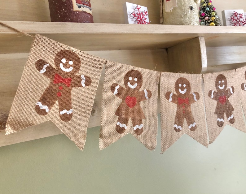 Gingerbread Banner Gingerbread Christmas Banner Gingerbread | Etsy