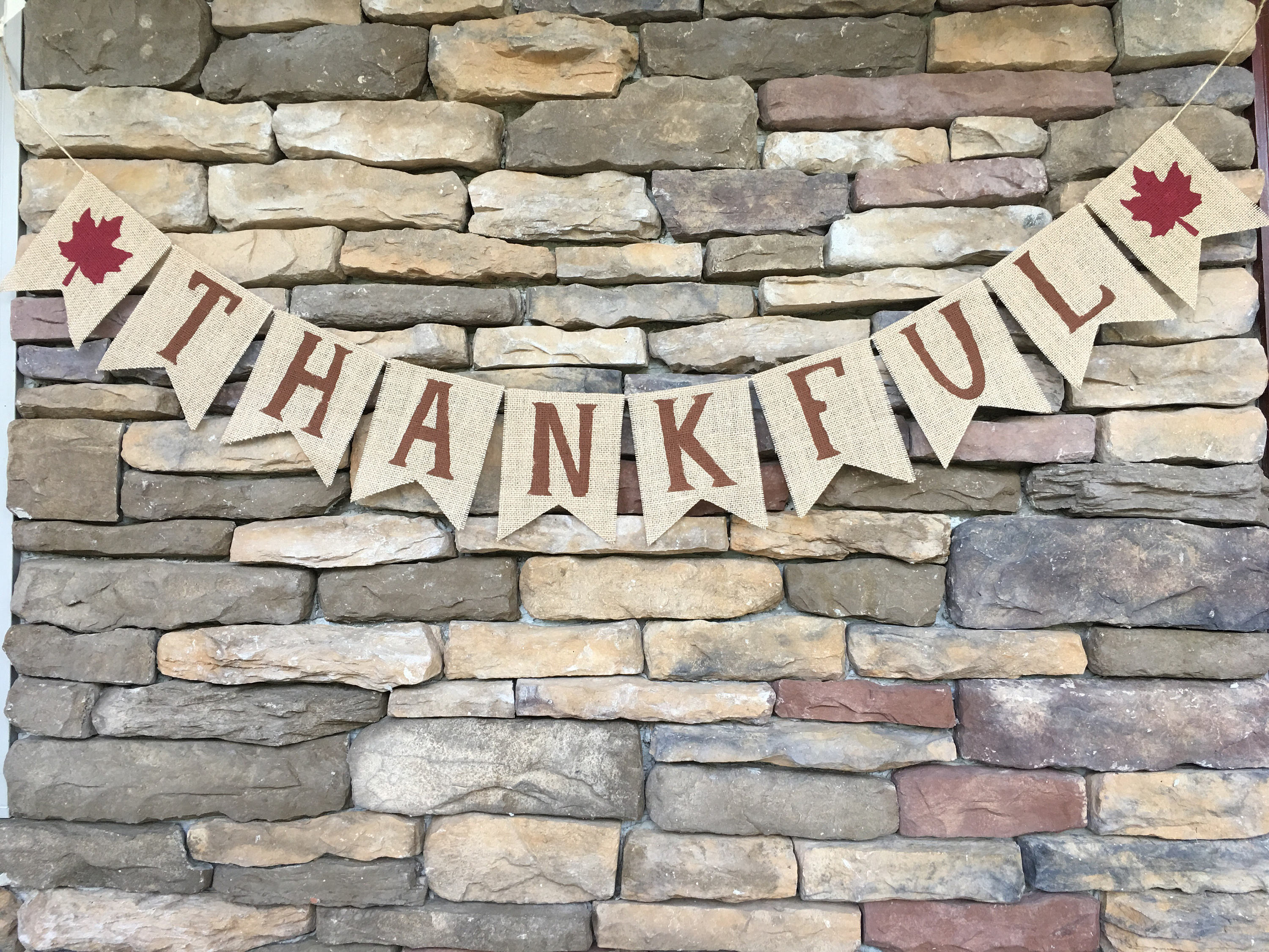 Thankful Banner Thankful Burlap Banner Thanksgiving Banner | Etsy