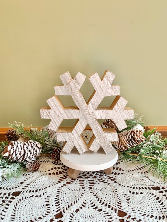 Wooden Snowflake Farmhouse Snowflake Rustic Barnwood | Etsy