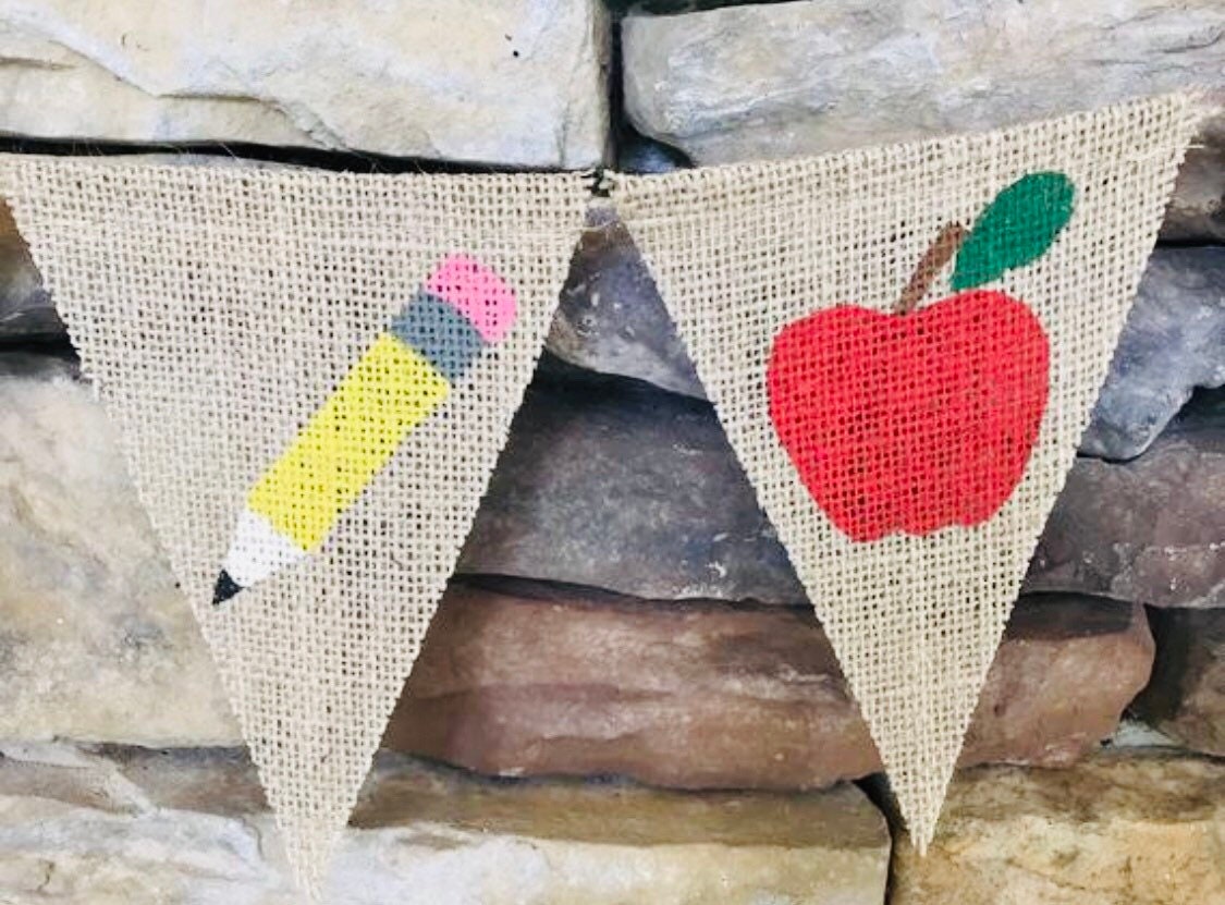 Back to school banner first day of school kindergarten | Etsy