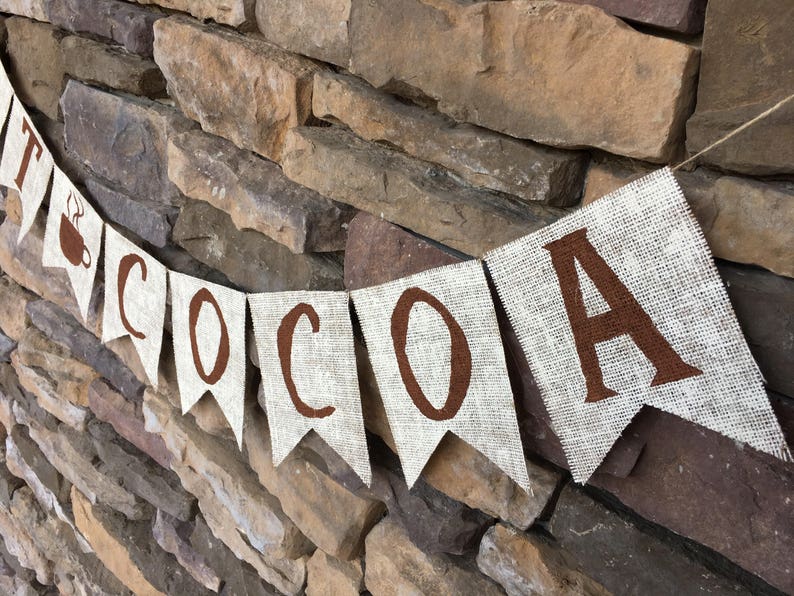 Hot Cocoa Banner Hot Cocoa Burlap Banner Hot Cocoa Sign Hot - Etsy