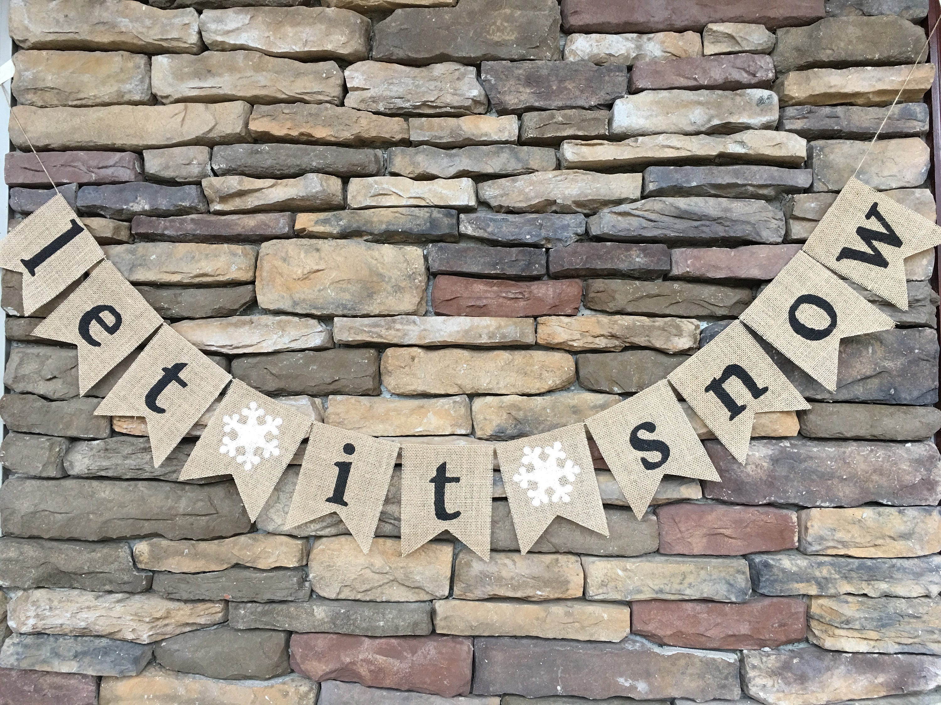 Let It Snow Banner, Winter Banner, Christmas Banner, Winter Decor ...