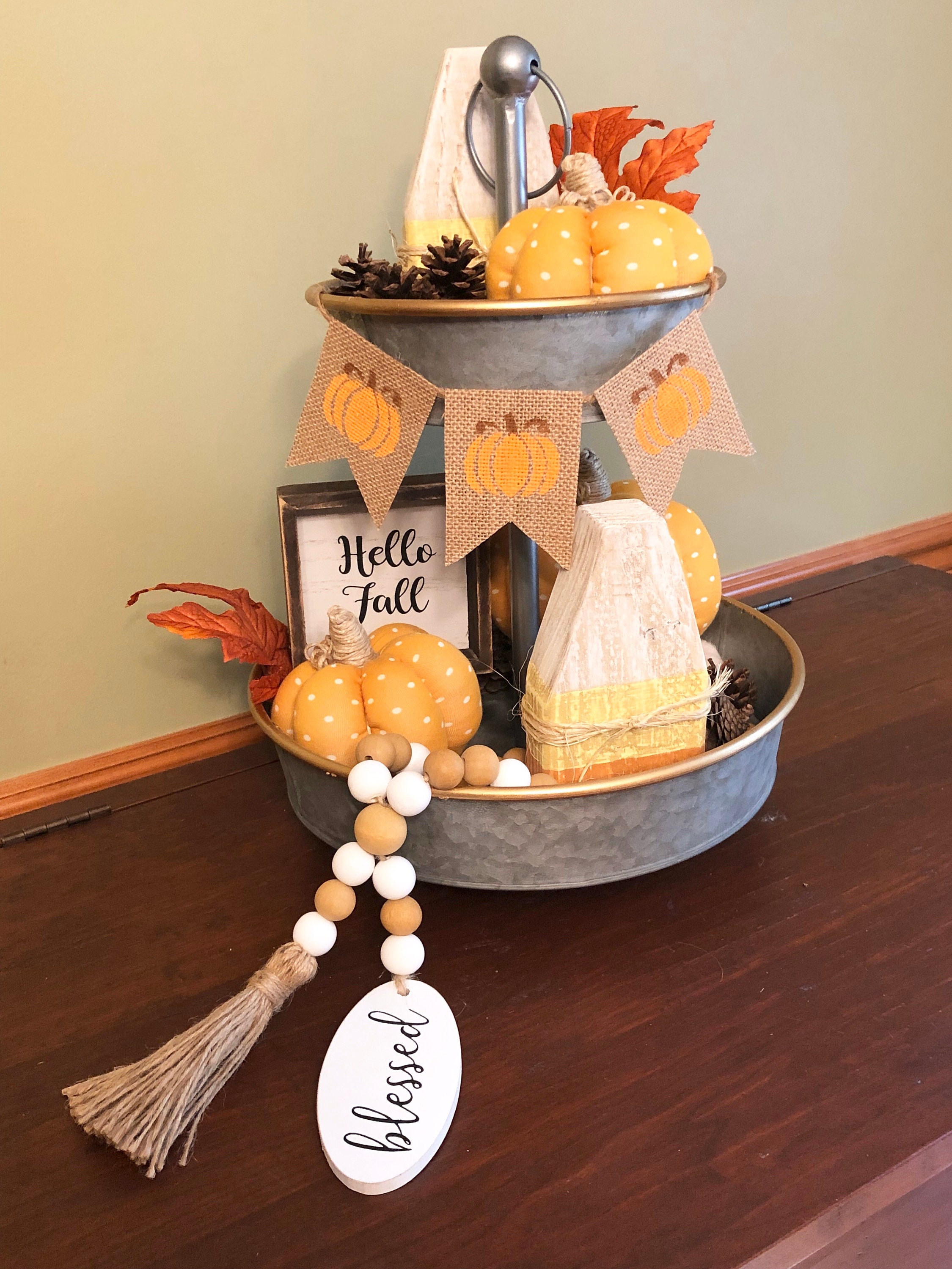 Tiered Tray Decor Fall Tiered Tray Fall Banner Fall Mini - Etsy