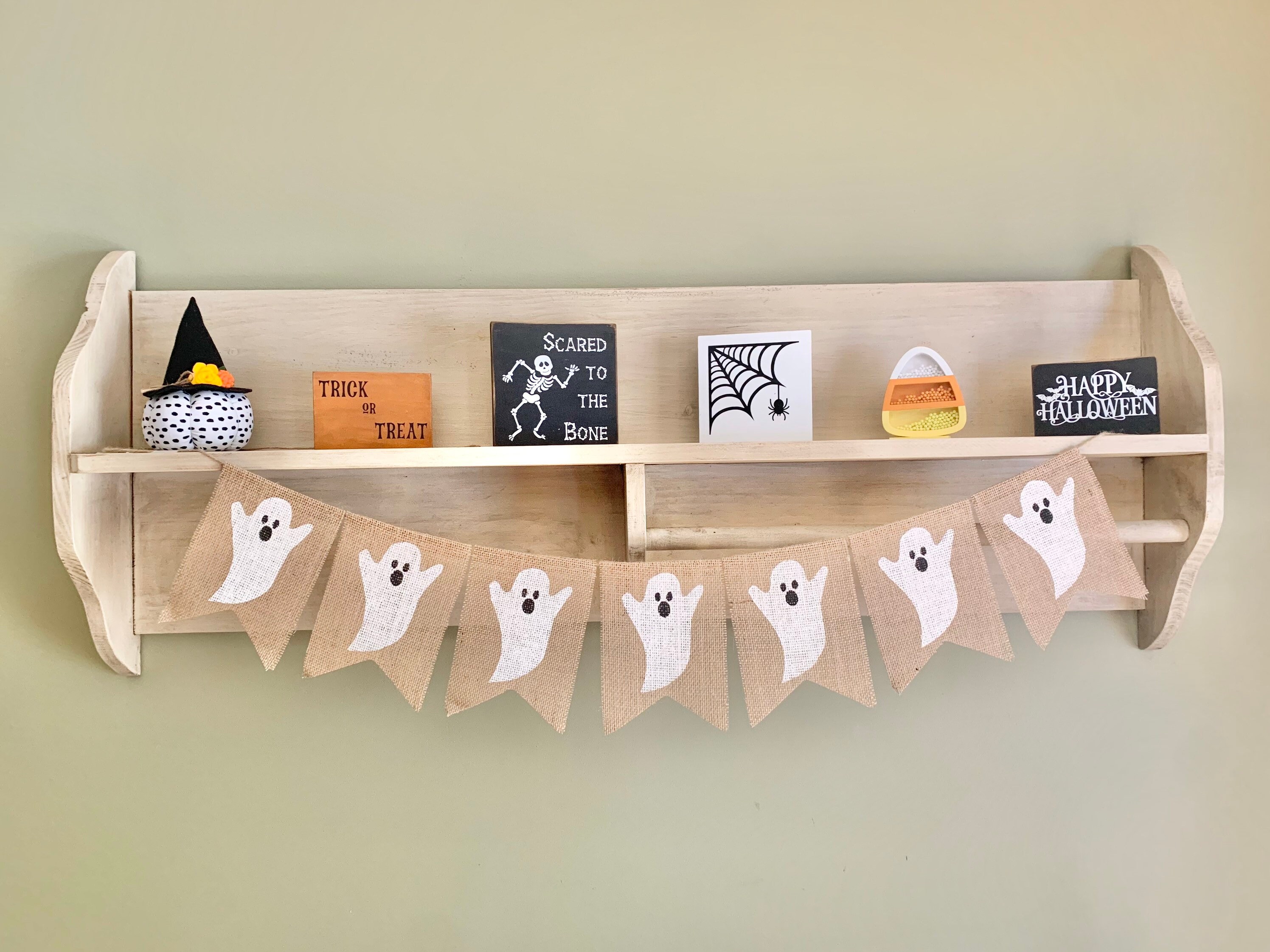 Ghost Burlap Banner Ghost Banner Halloween Banner - Etsy